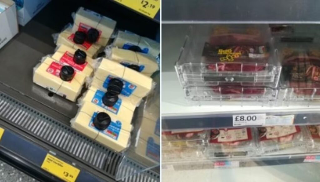 Pasar raya pasang tag antikecurian pada makanan