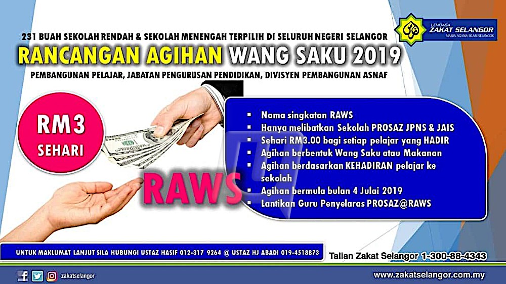 LZS agih wang saku, makan kepada pelajar asnaf - Utusan Malaysia
