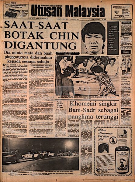 Botak Chin penjenayah ‘Robin Hood’ Malaysia - Utusan Malaysia