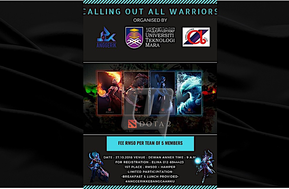 Kolej Anggerik UiTM anjur pertandingan Dota 2 Sabtu ini - Utusan Malaysia