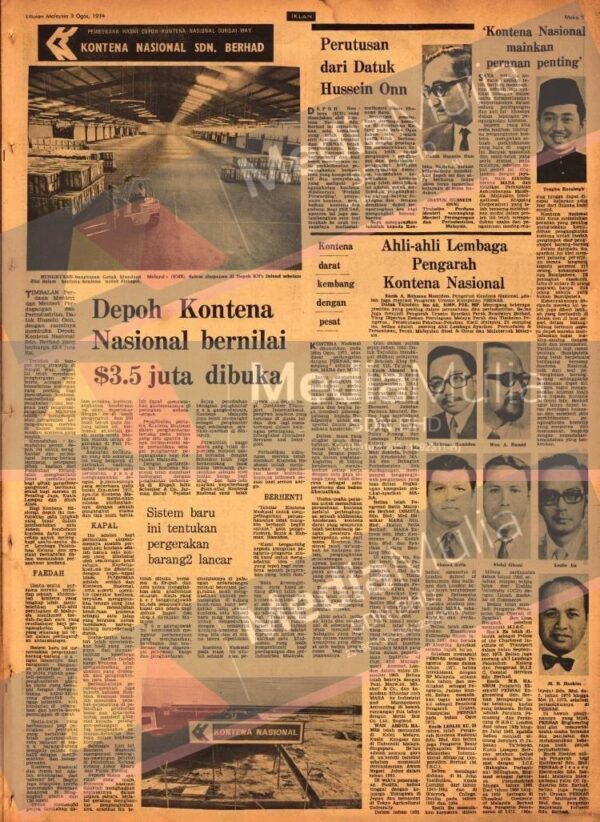 Pembukaan rasmi Depoh Kontena Nasional - Utusan Malaysia