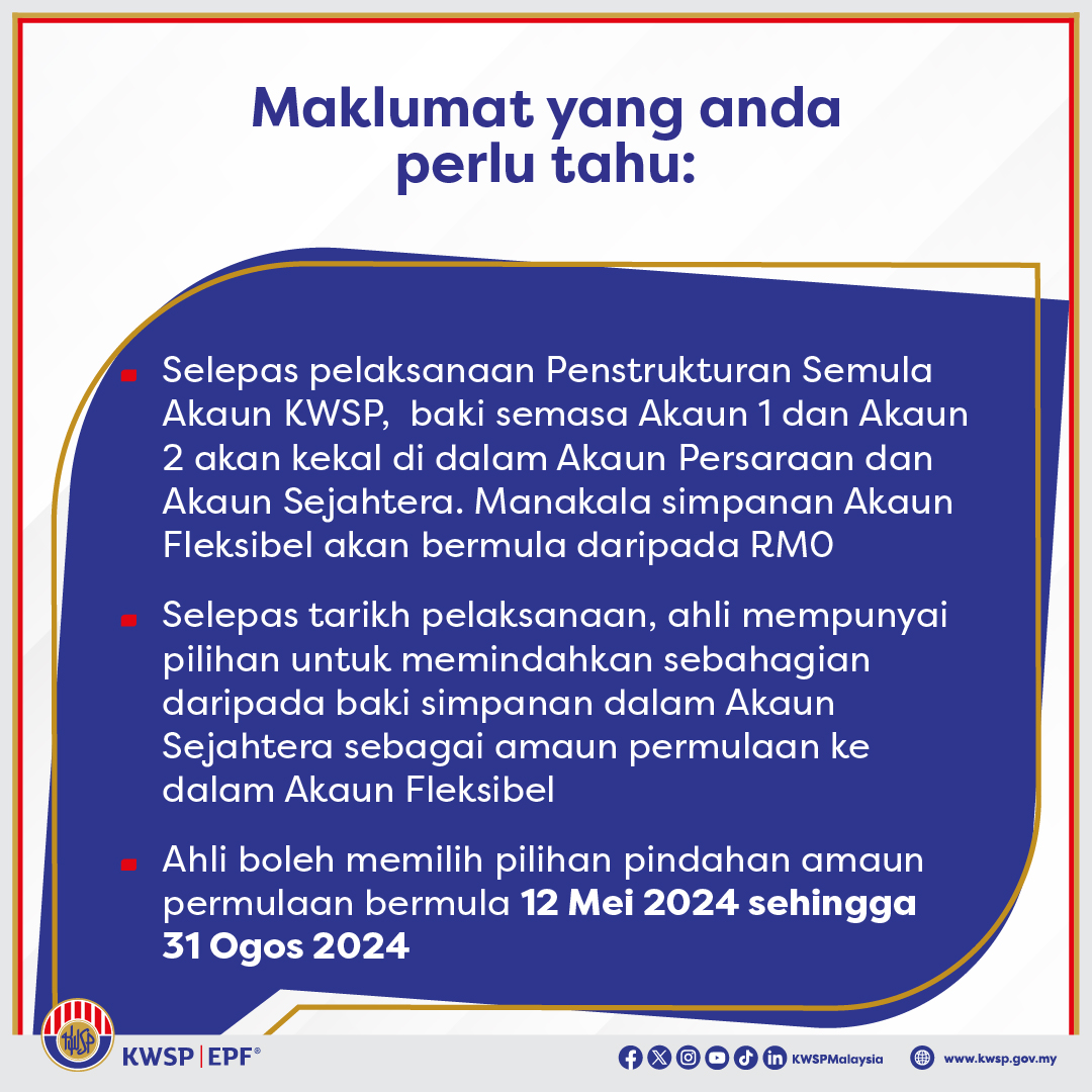 Penstrukturan semula akaun KWSP imbangi kehidupan rakyat