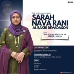 Sara Nava Rani dilantik Wakil Tetap Malaysia ke ASEAN di Jakarta
