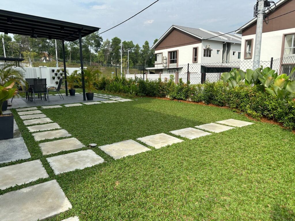 Hamparan hijau laman mini tropika