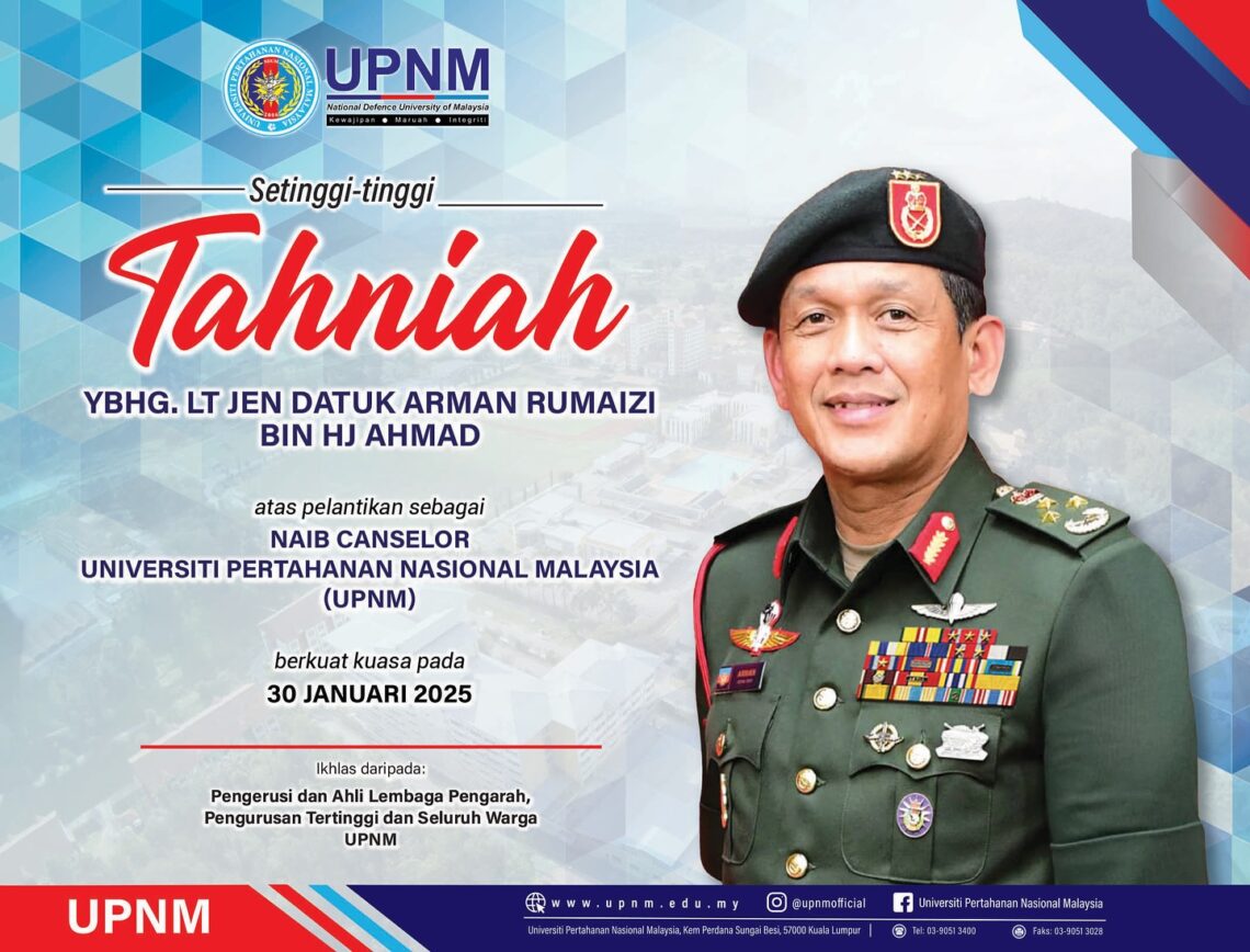 Arman Rumaizi dilantik Naib Canselor UPNM
