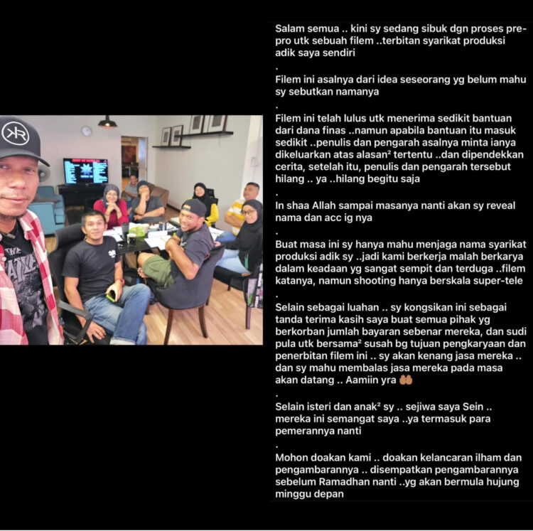 Pengarah itu angkat kaki, bawa lari duit dana Finas filem kami - Utusan ...