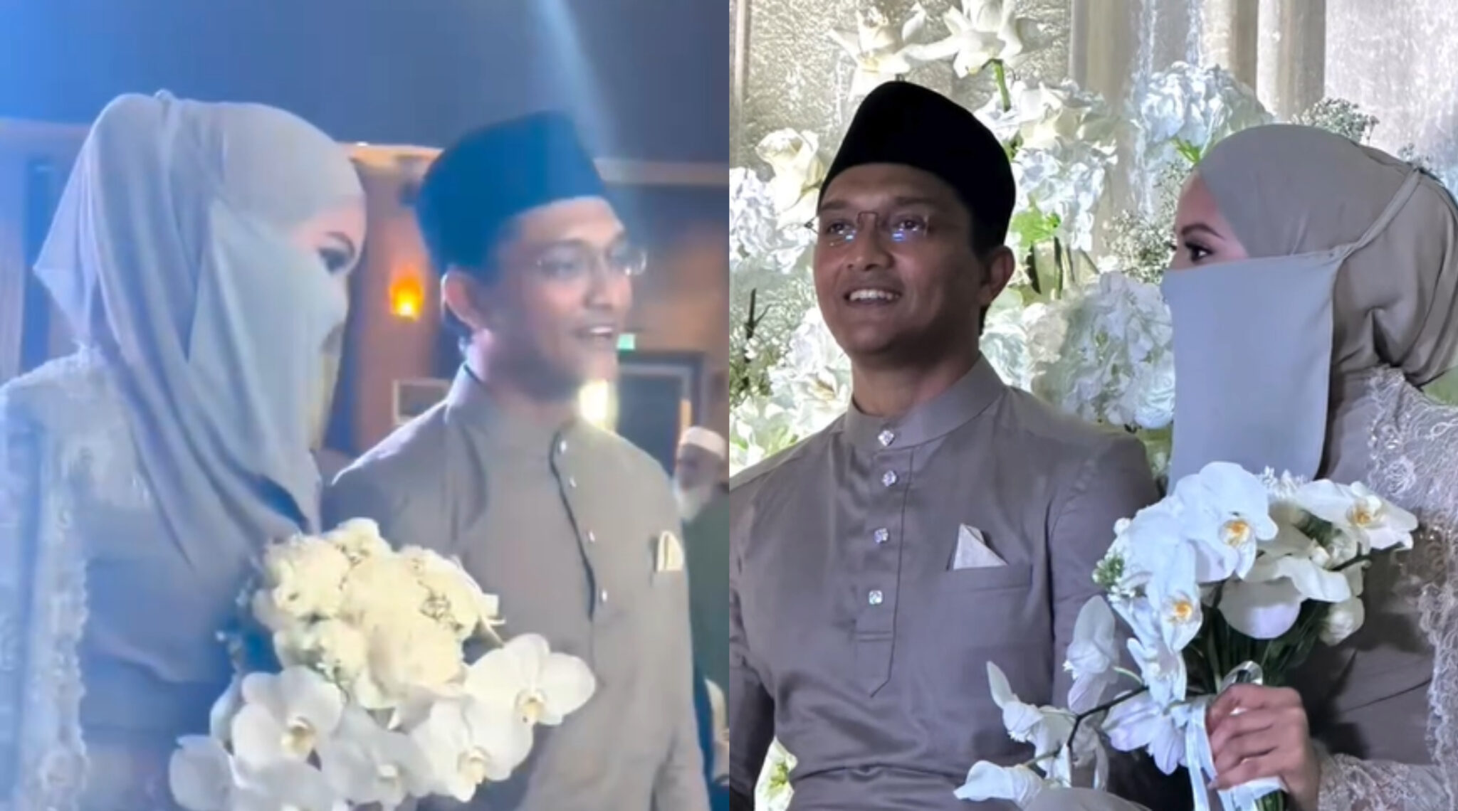 Aisyah Aziz anggun berpurdah dalam majlis resepsi perkahwinan