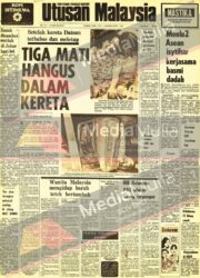Kereta terbabas dan terbakar, tiga mangsa rentung - Utusan Malaysia