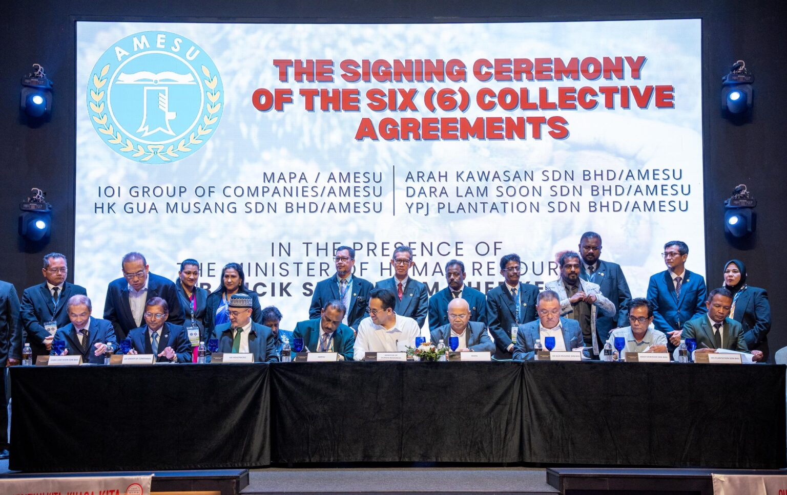 Amesu meterai enam CA serentak