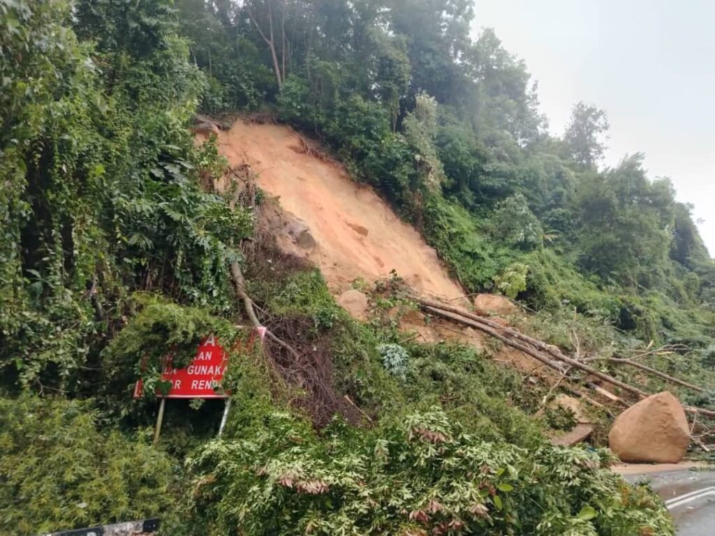 Kejadian tanah runtuh di Pulau Pinang berpunca hujan lebat, angin kuat