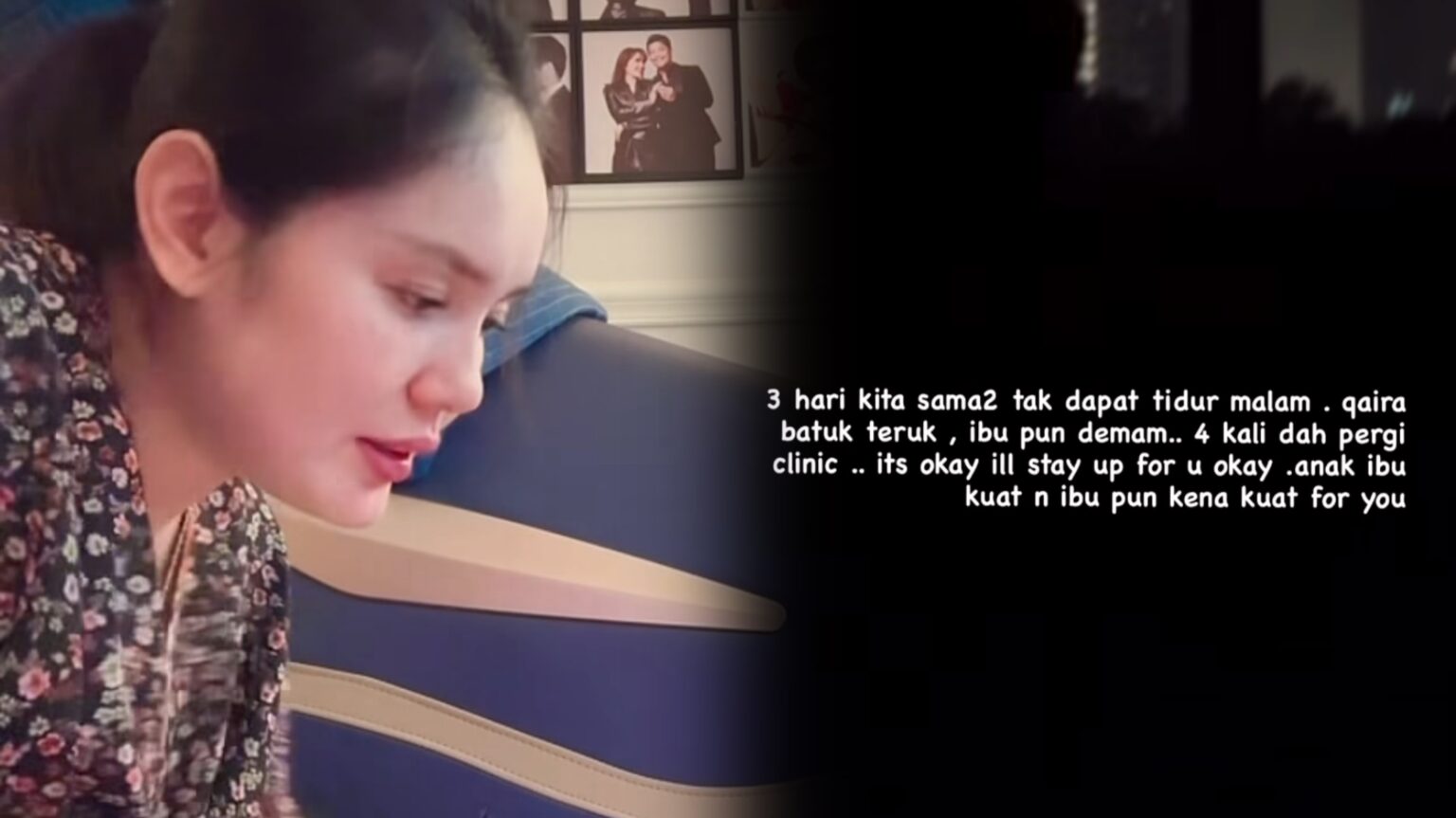 Anak tidak berhenti batuk, Uqasha Senrose tiga hari tidak tidur lena ...