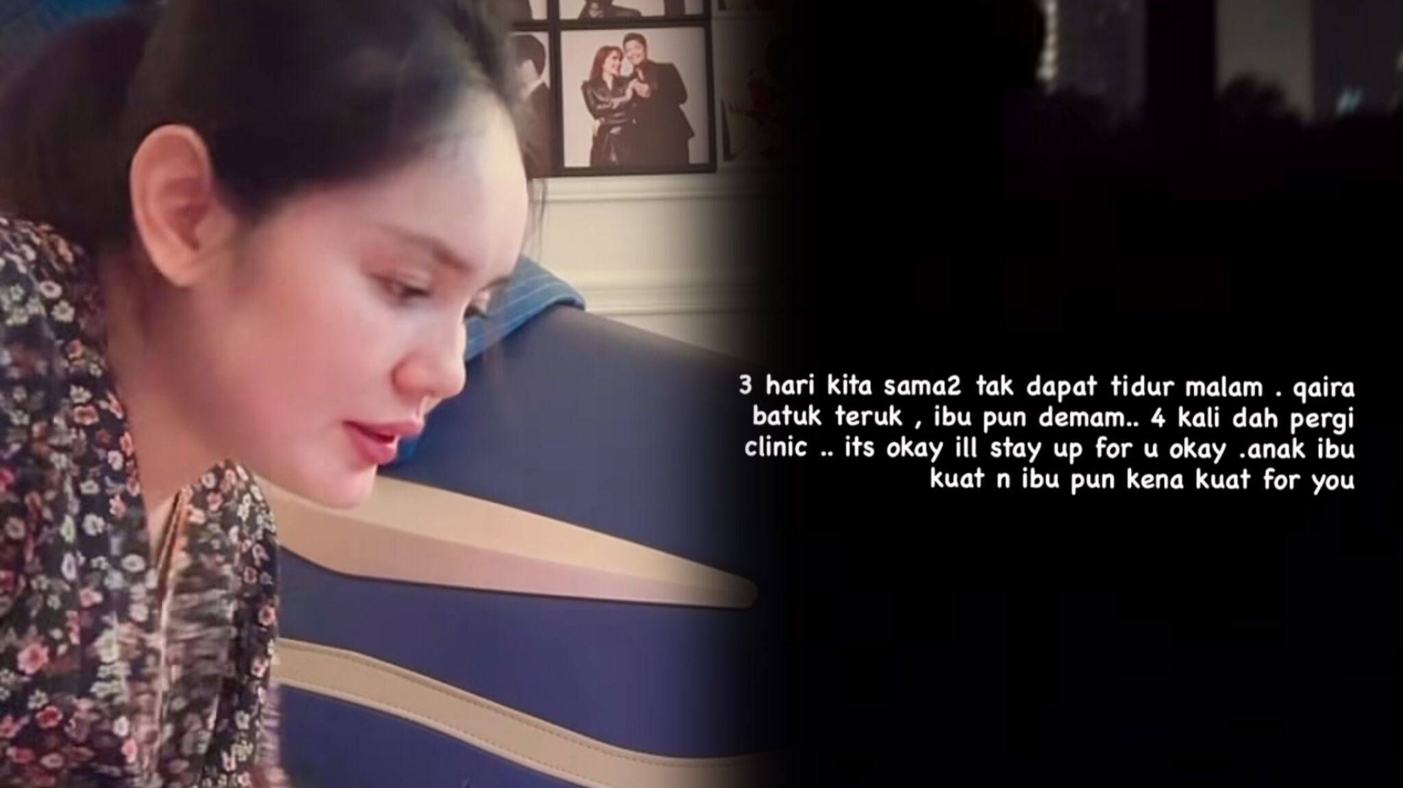 Anak tidak berhenti batuk, Uqasha Senrose tiga hari tidak tidur lena ...