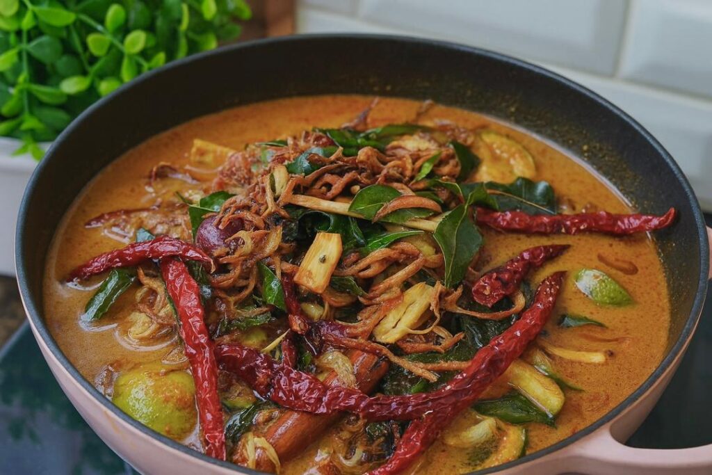 Gulai ikan talang masin tumis darat