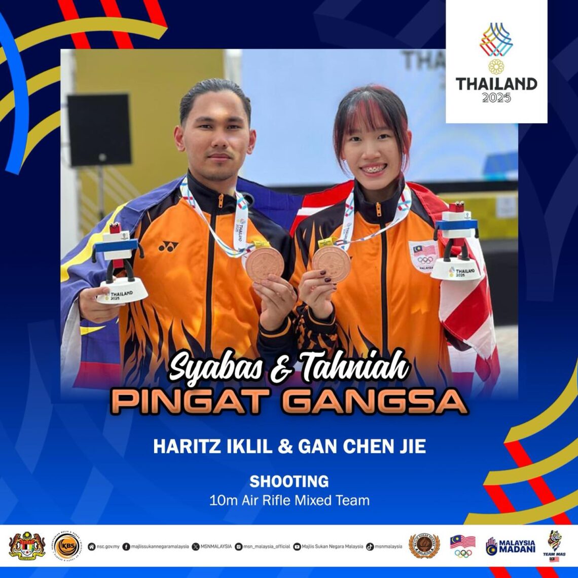 Haritz-Chen Jie raih gangsa 10m air rifle campuran