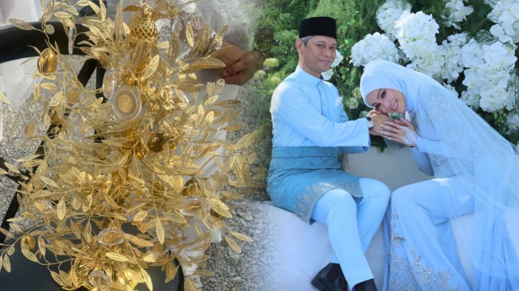 Mas kahwin berupa bunga emas kejutan buat Erra Fazira - Ezuwan Zain ...