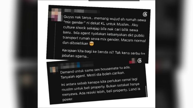 Sanggup tinggal campur jantina tangani kos tinggi sewa rumah