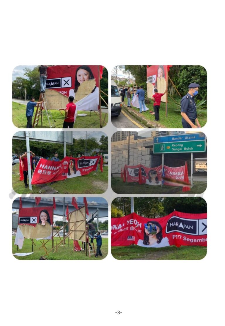 PRU15: Tiga kejadian khianat rosakkan bendera, gegantung calon Parlimen ...