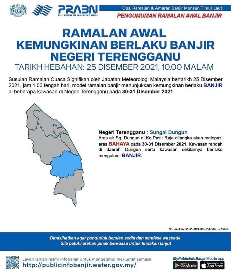 Banjir gelombang ketiga, penduduk Pasir Raja diminta siap siaga ...
